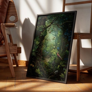 Nature Wall Art Green Nature Poster, Botanical Illustration Print ...