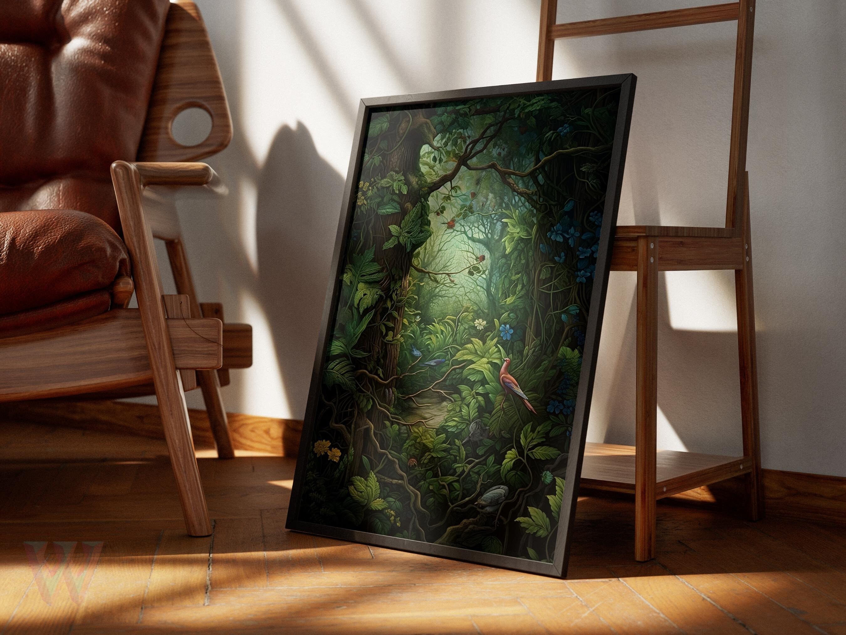 Nature Wall Art Green Nature Poster, Botanical Illustration Print ...