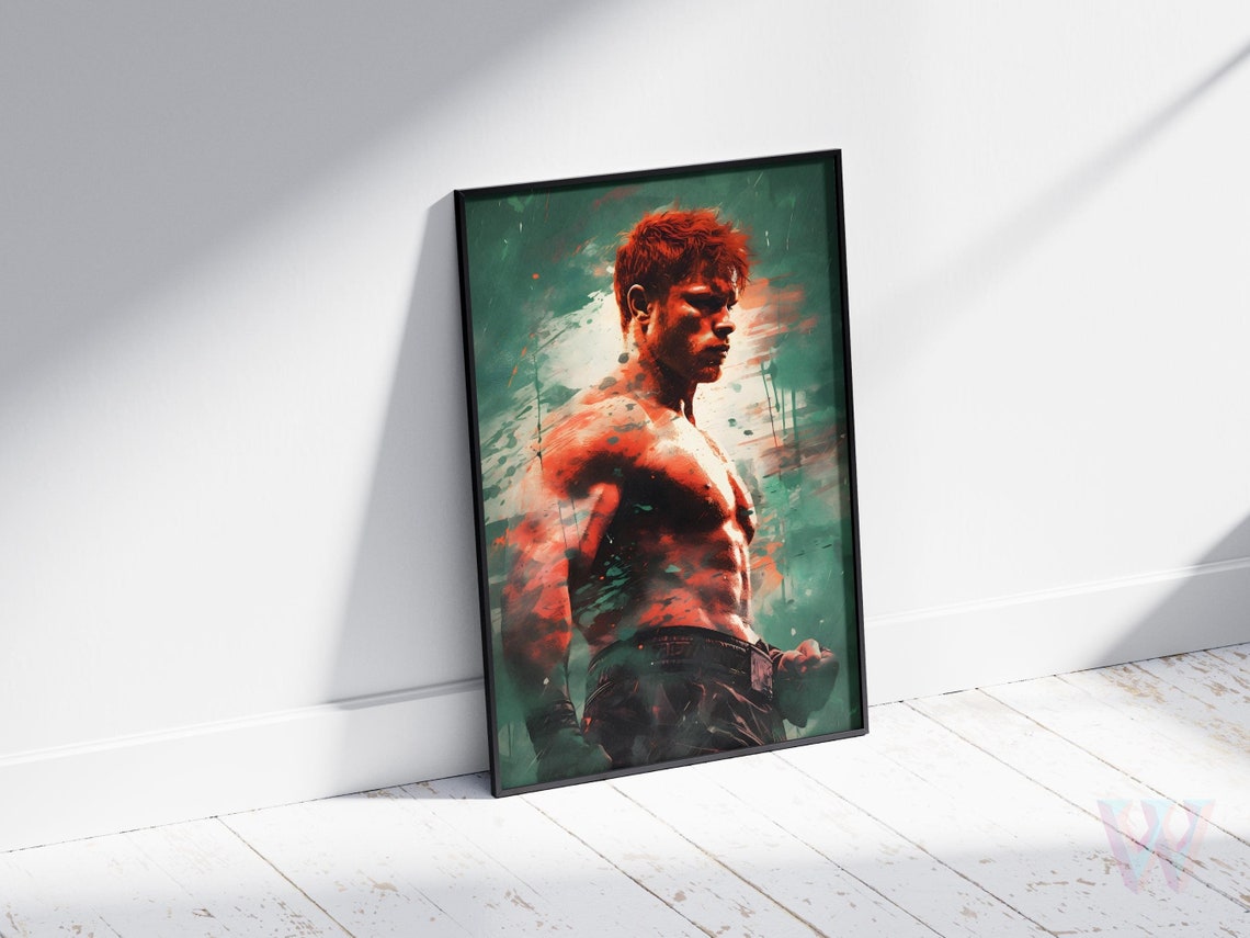 Canelo Alvarez Poster, Boxing Wall Art, Saul Canelo Alvarez Print ...