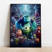 Monsters Inc Movie Poster, Pixar Animation Wall Art, Kids Room Decor ...