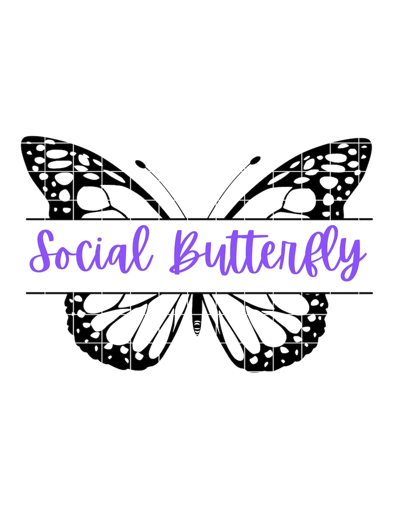 Social Butterfly SVG File - Etsy