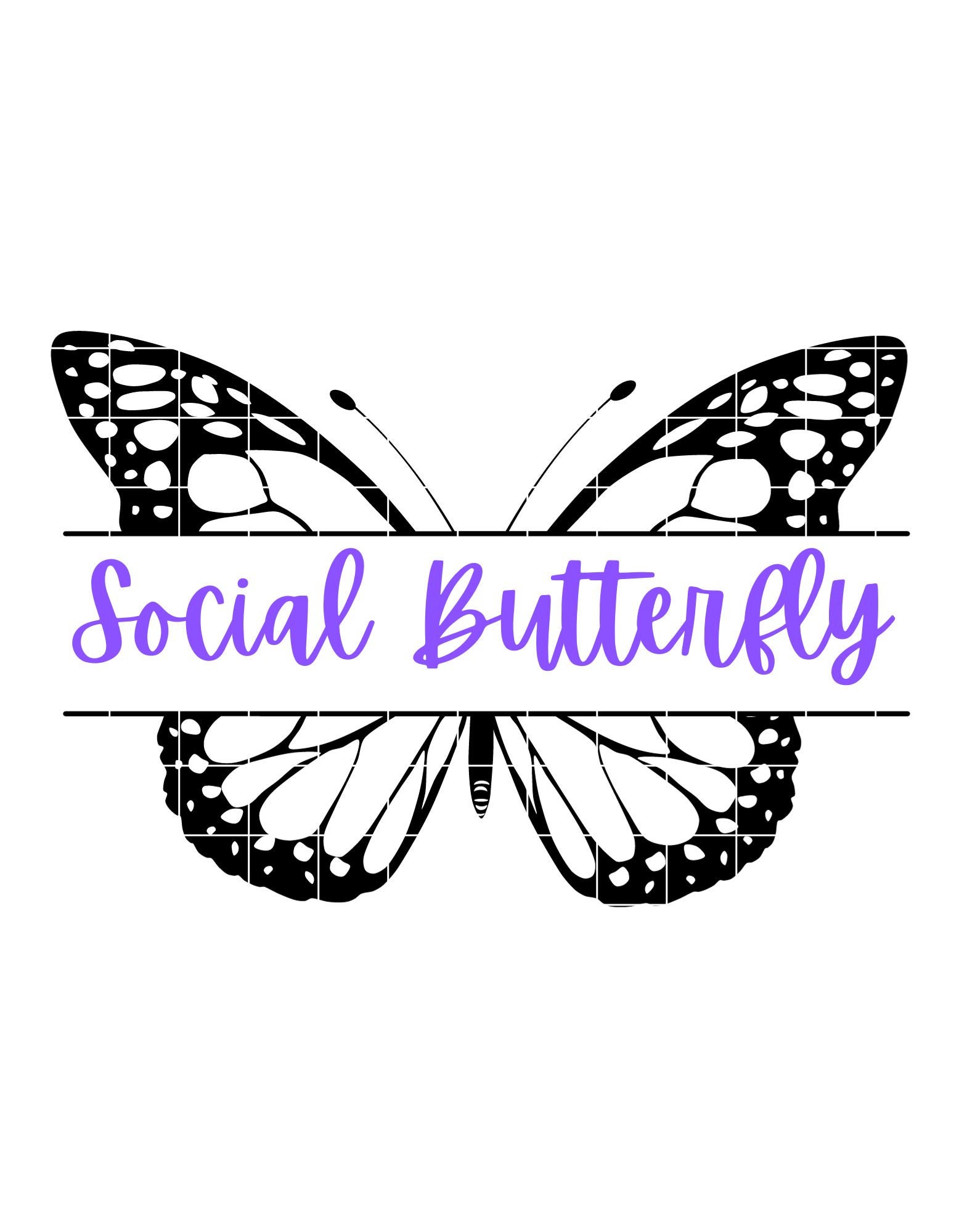Social Butterfly SVG File - Etsy