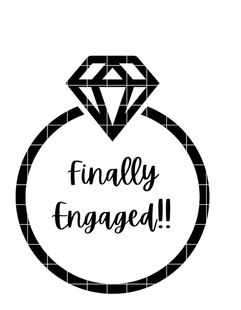 Finally Engaged SVG File- Engagement Ring Bride Design - Etsy