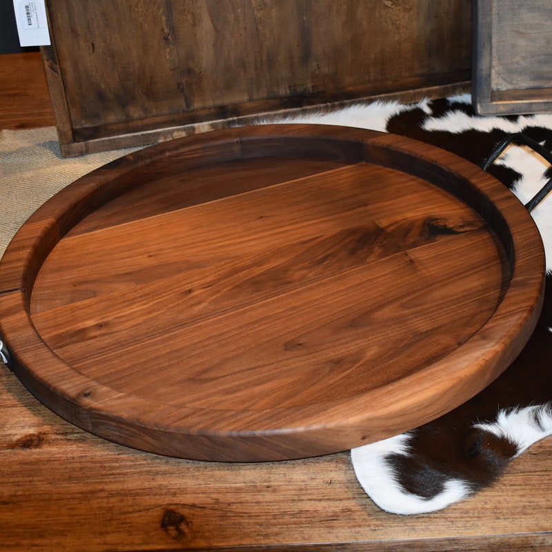 Wood Round Tray 18 - Etsy