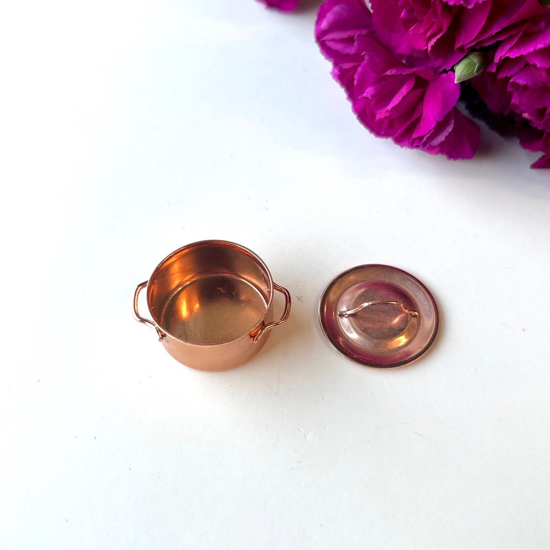 Miniature Copper Pot and Lid - Etsy