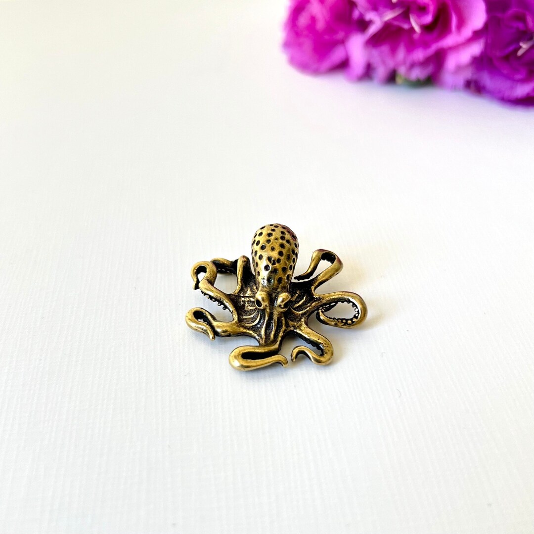 Brass Octopus Figurine - Etsy