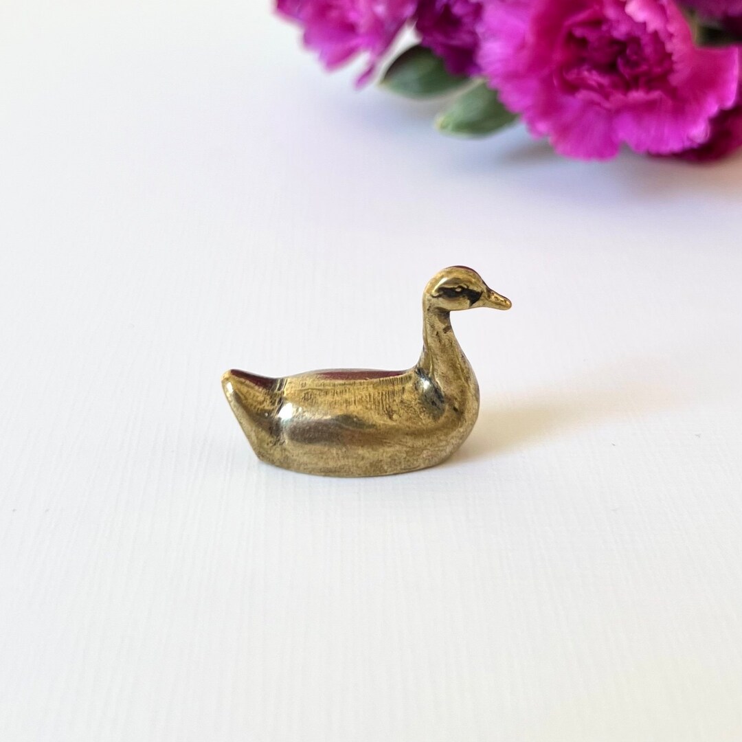 Brass Duck Figurine - Etsy