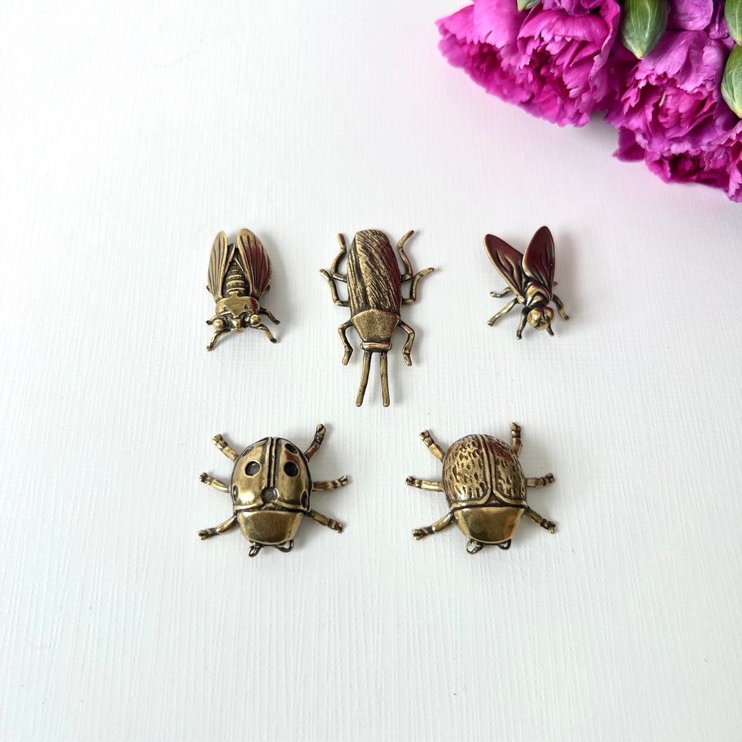 Brass Insect Figurines Pack - Etsy