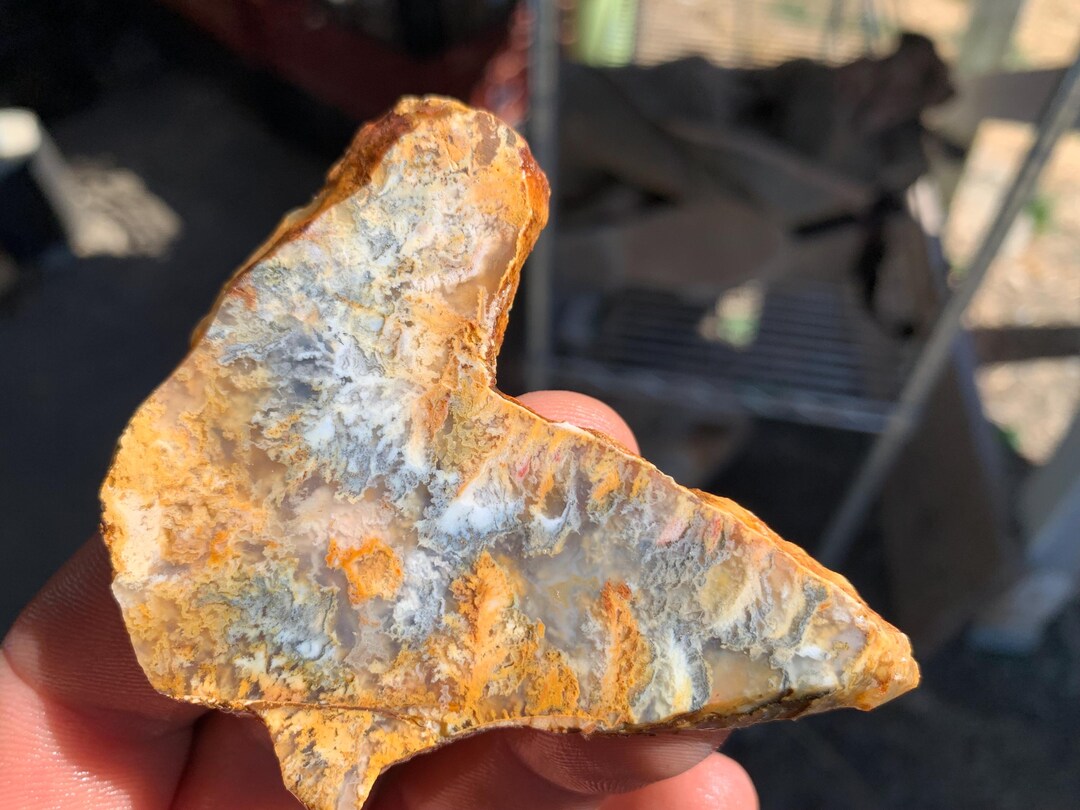 Regency Rose Plume Agate Rough Slab - Etsy