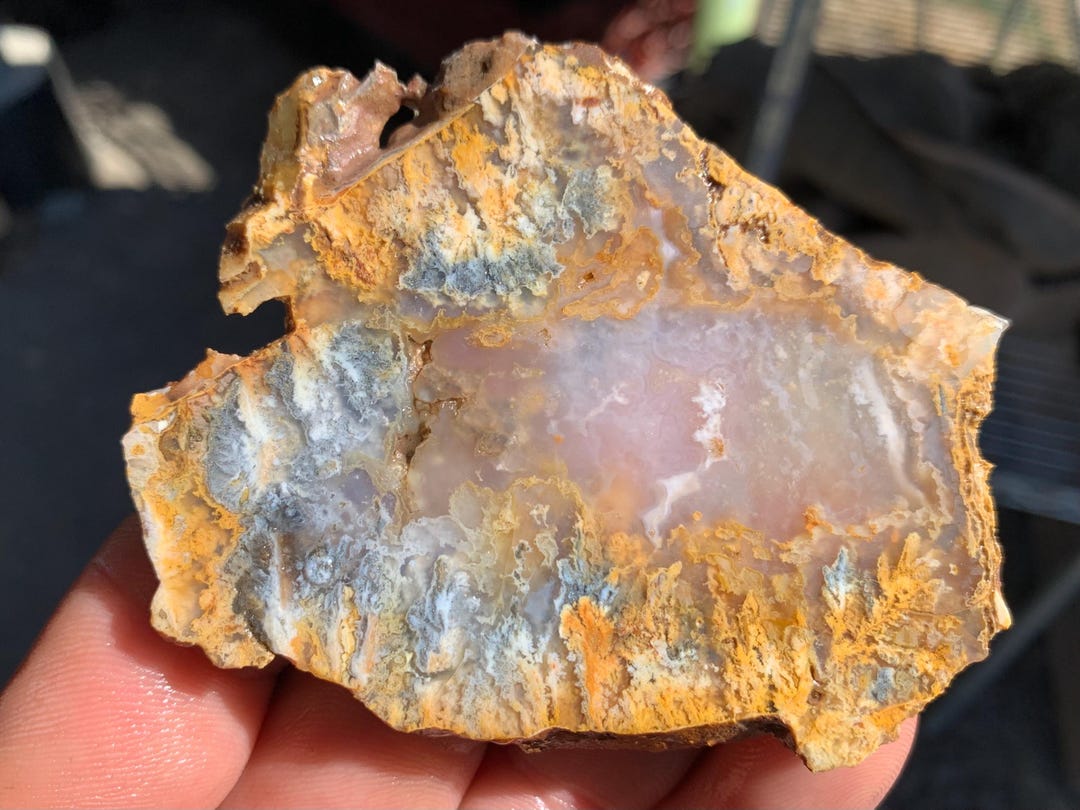 Regency Rose Plume Agate Rough Slab - Etsy