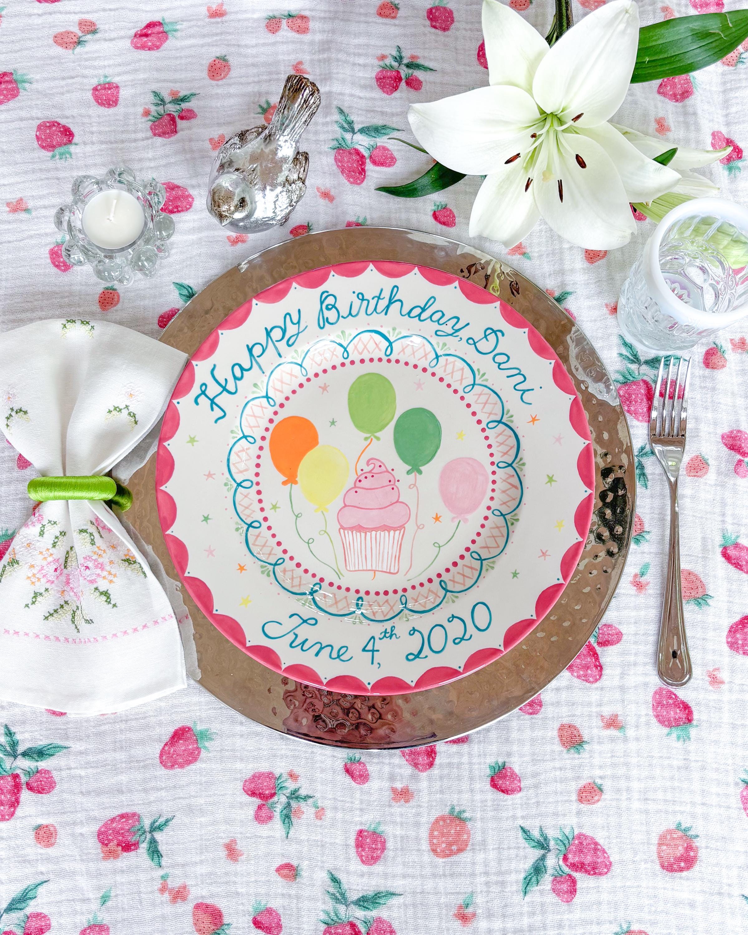 Happy Birthday Plate for Child - Handpainted Personalized Keepsake ...