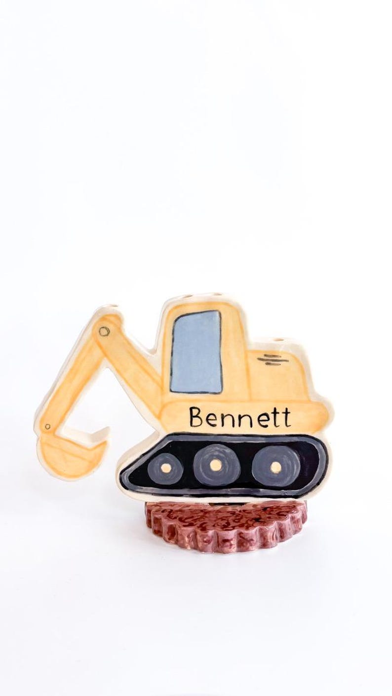 Excavator Birthday Cake Topper - Personalized Cake Topper Keepsake for ...
