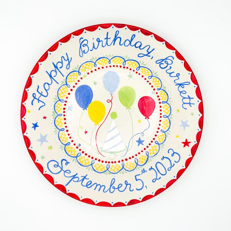 Birthday Plate - Etsy