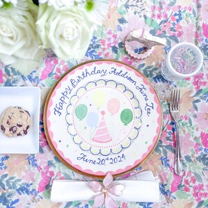 Happy Birthday Plate for Child - Handpainted Personalized Keepsake ...