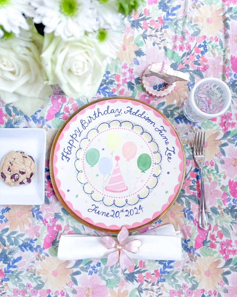 Happy Birthday Plate for Child - Handpainted Personalized Keepsake ...