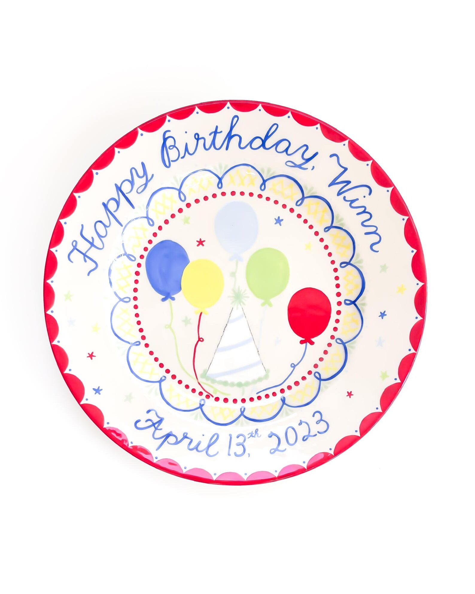 Happy Birthday Plate for Child - Handpainted Personalized Keepsake ...