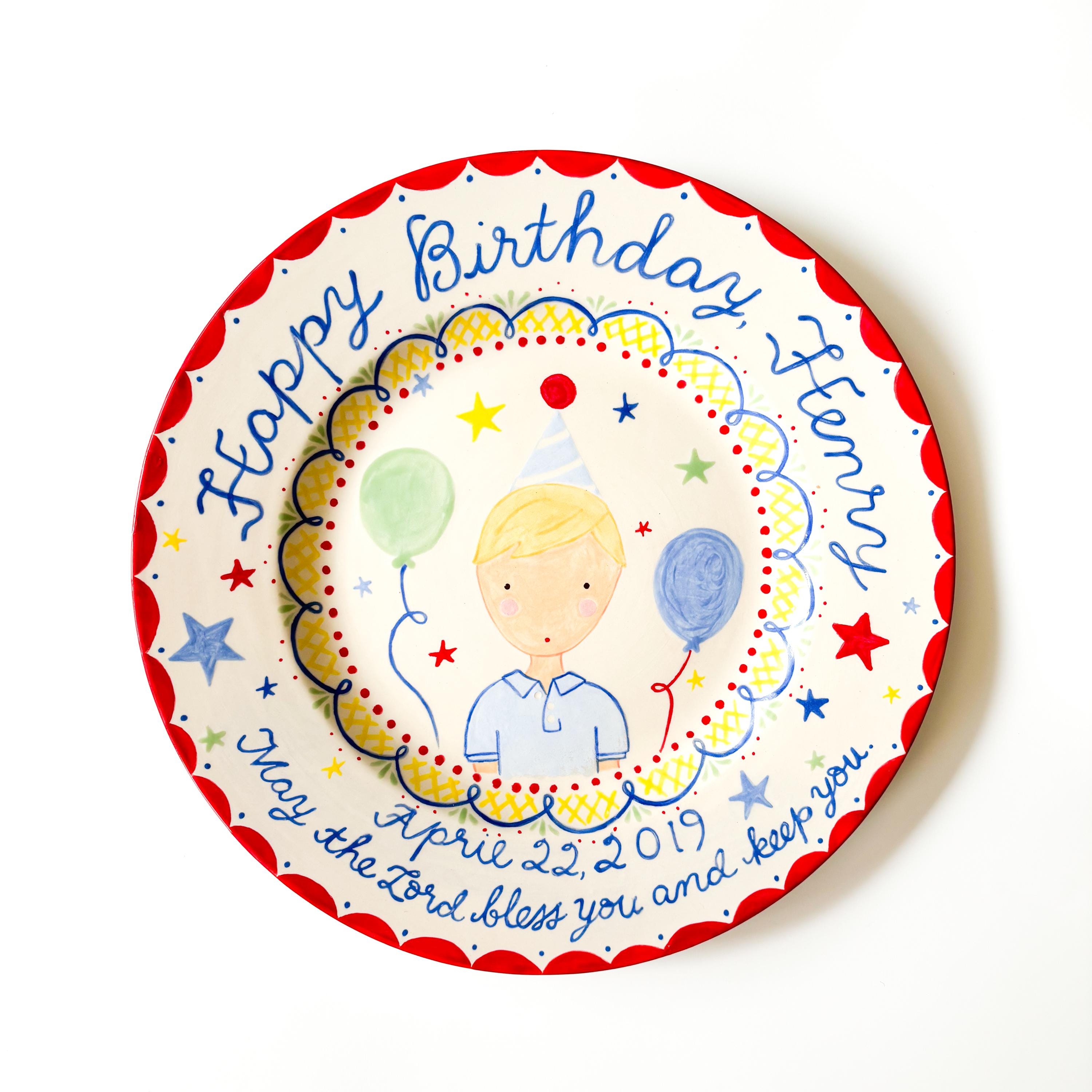 Birthday Plate - Etsy
