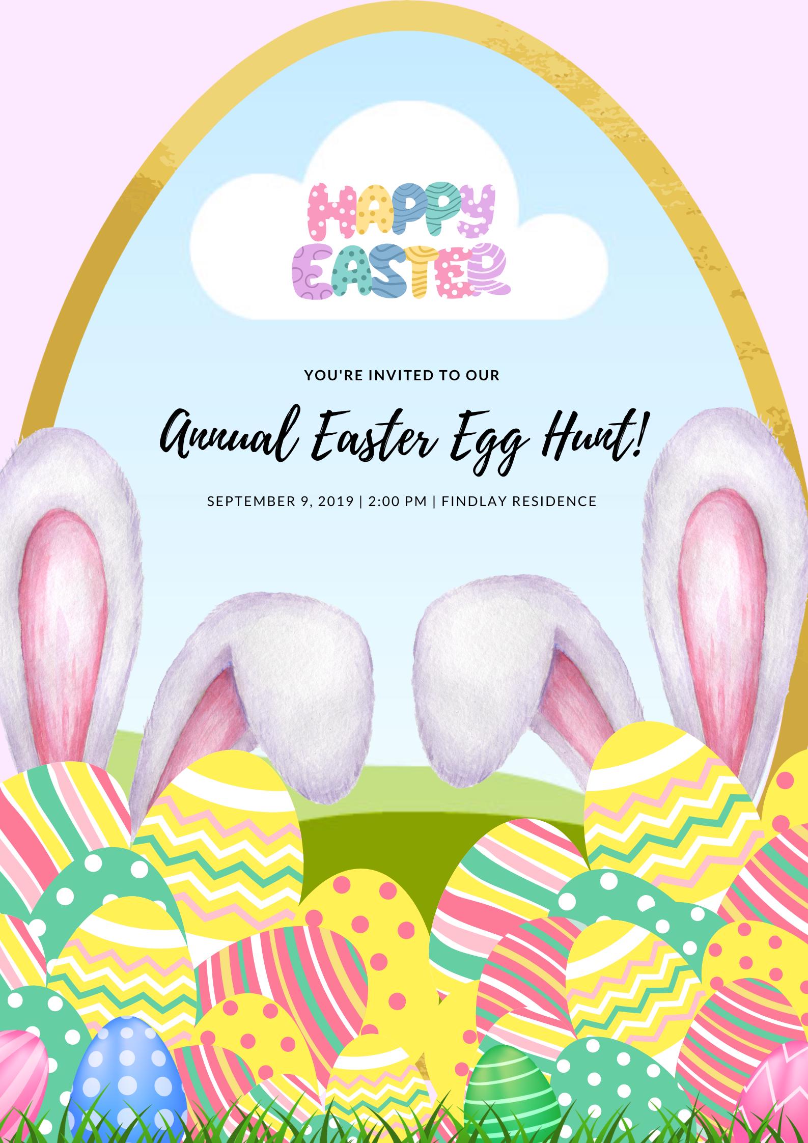 Easter Invitation Card - Etsy