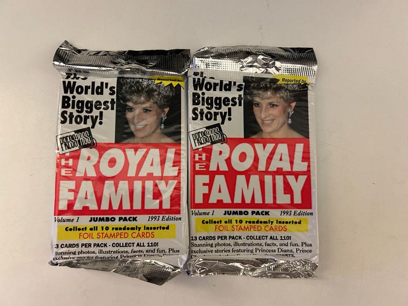 Royal Family (2 Packs) 1993 Trading Cards - Etsy