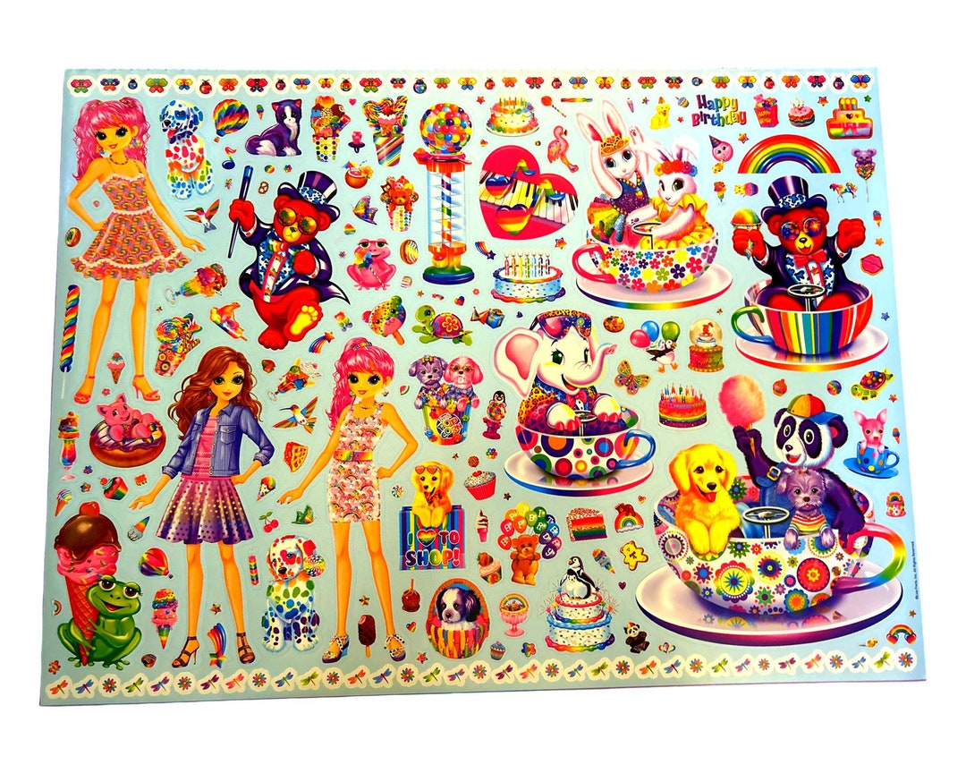 Lisa Frank 14x19 ONE Large Sheet of Stickers - Etsy