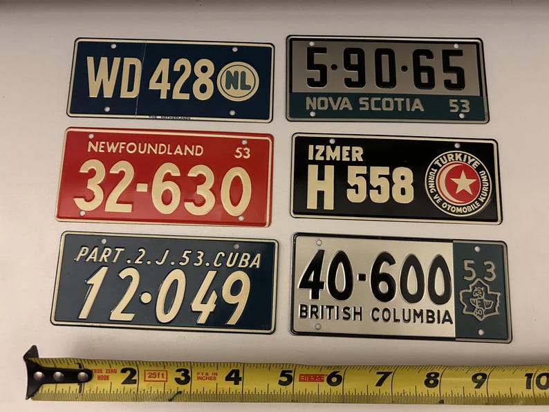 Mini Bike License Plate 1953 Collection Choose One General Mills State ...