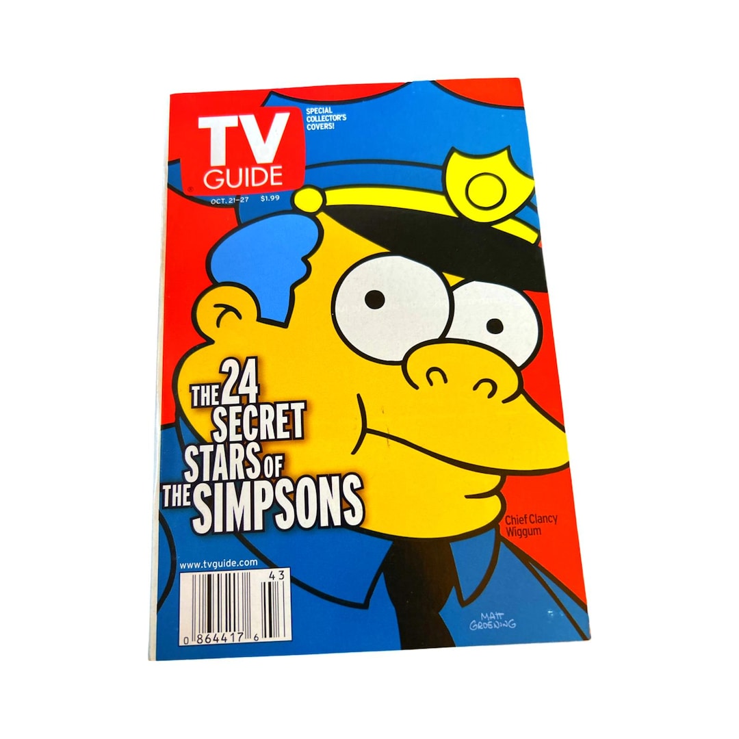 Chief Clancy Wiggum the Simpsons Collector's Cover TV Guide (2000) - Etsy