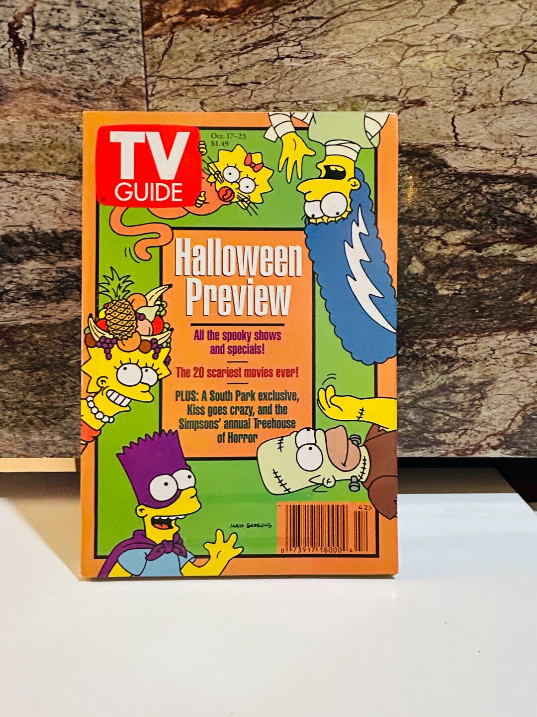 Simpsons Halloween 1998 TV Guide - Etsy