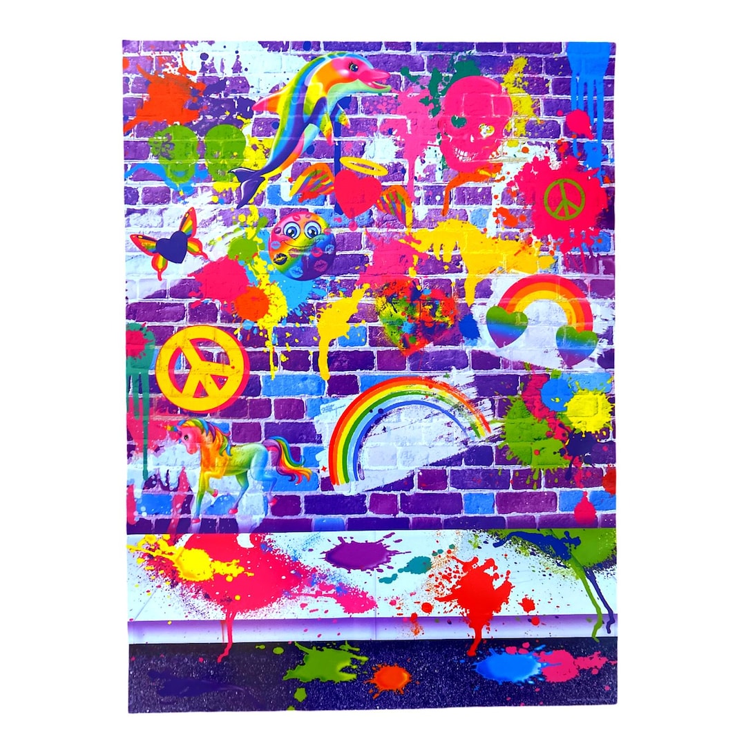 Lisa Frank Poster 14x19 Paint Splash Glossy Backdrop Single Sheet - Etsy