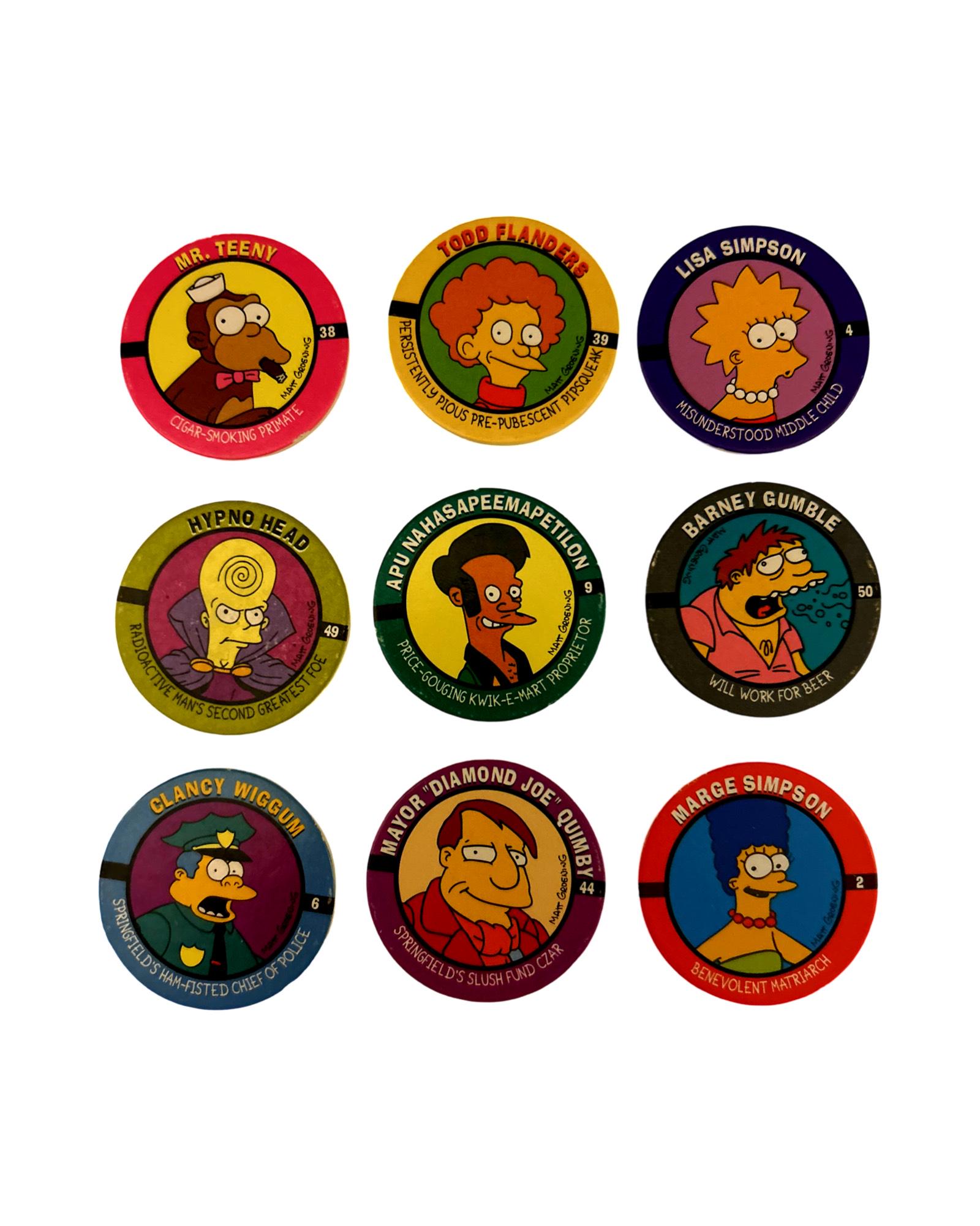 The Simpsons Themed 90s Pogs 9 Pogs - Etsy