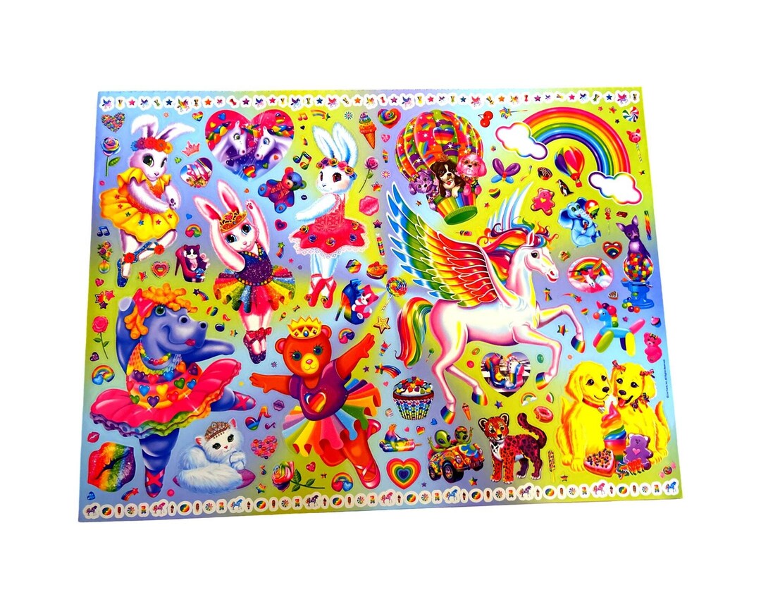 Lisa Frank 14x19 ONE Large Sheet of Stickers - Etsy