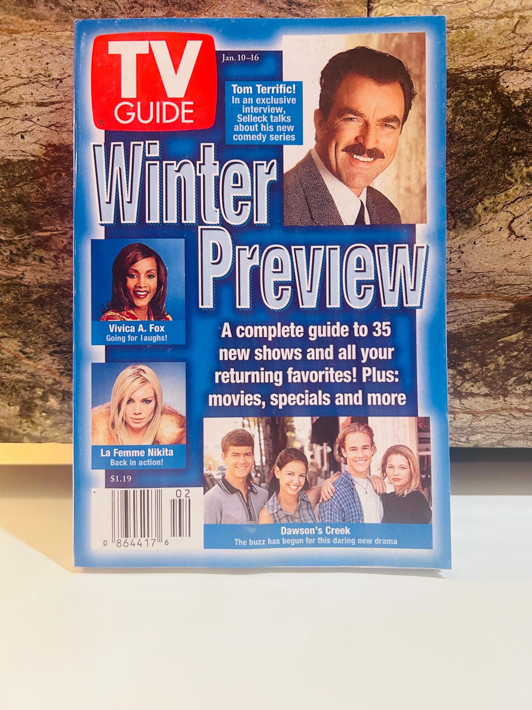 Winter Preview 1998 TV GUIDE, Dawson's Creek, Tom Selleck, Vivica A ...