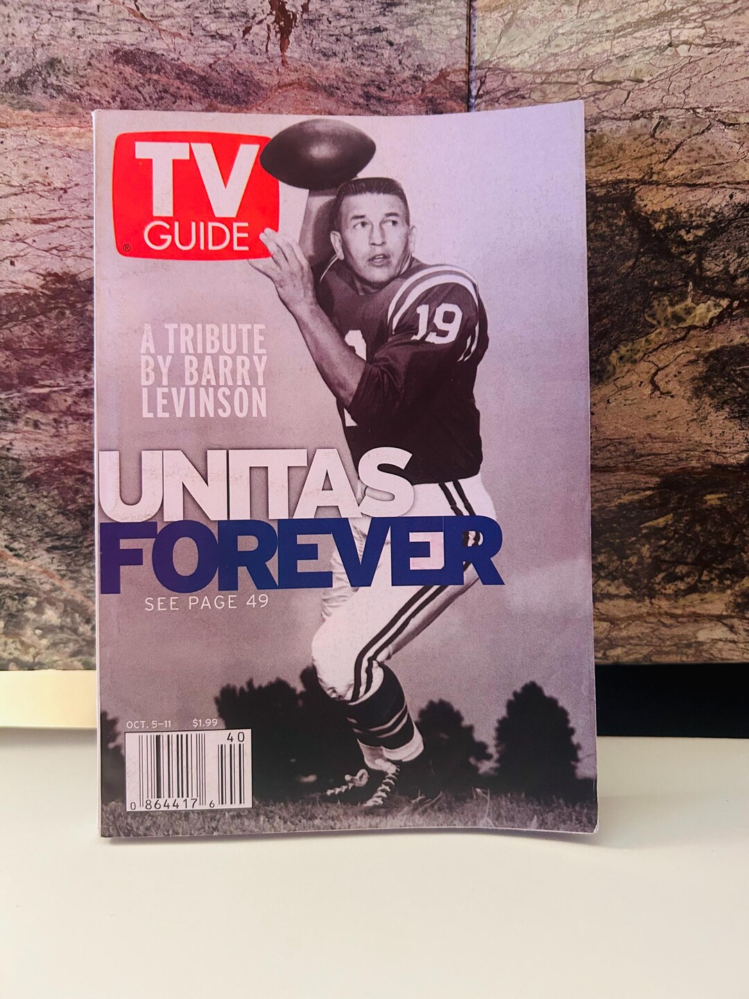 Johnny Unitas Tribute TV Guide 2002, October 5th Edition - Etsy