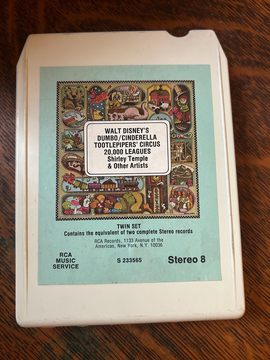 Walt Disney Dumbo Cinderella Shirley Temple 8 Track Tape 1976 Sold AS ...