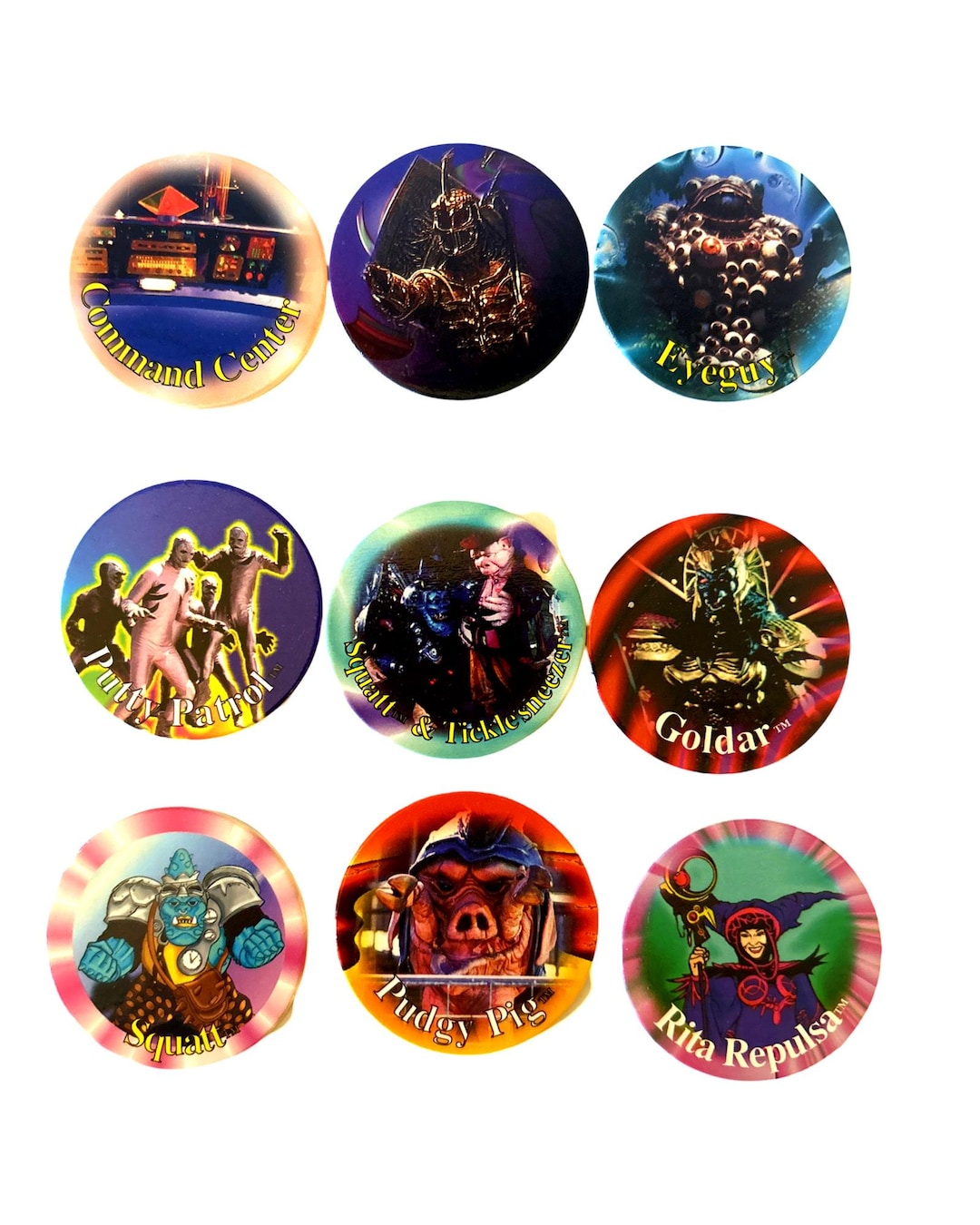 Power Rangers Themed 90s Pogs 9 Pogs - Etsy