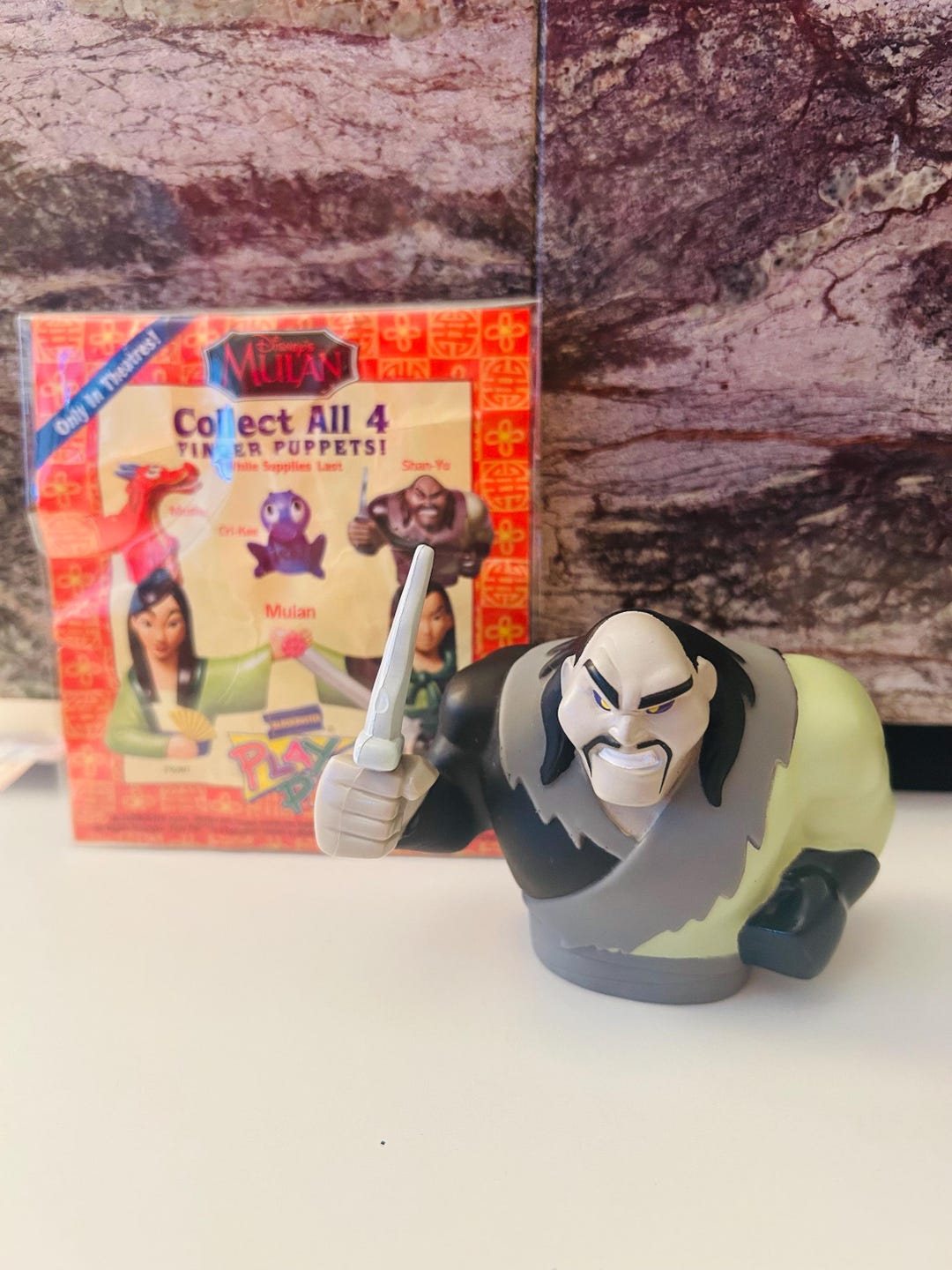 Mulan Shan-yu Finger Puppet 1998 Blockbuster Happy Meal Toy - Etsy