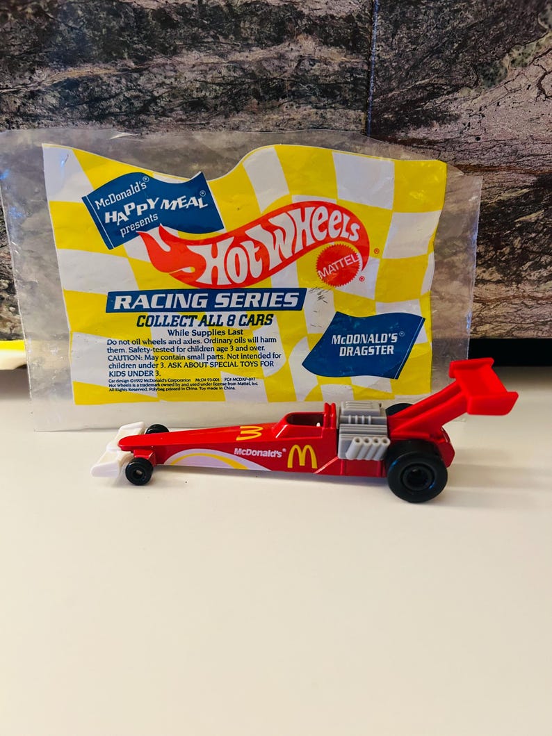 Hot Wheels Mcdonald's Dragster 1992 Happy Meal Toy - Etsy