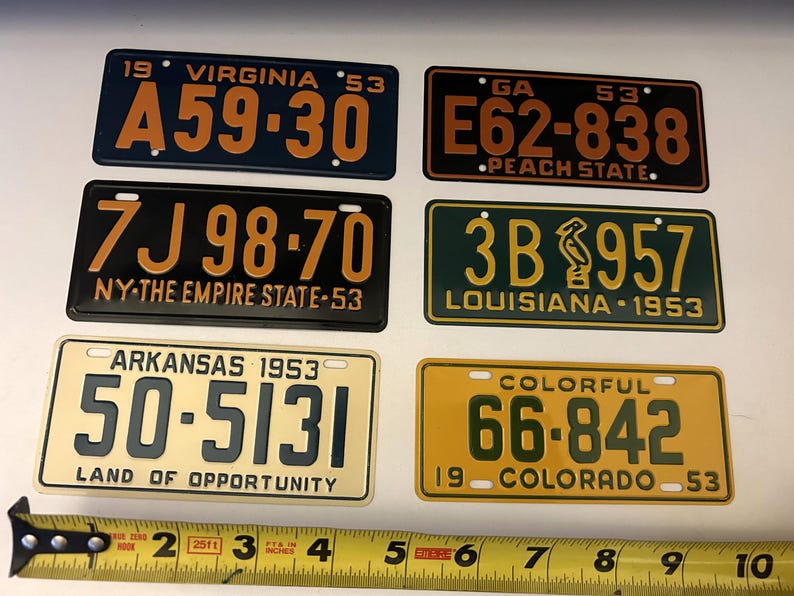Mini Bike License Plate - 1953 Collection - Choose One General Mills ...