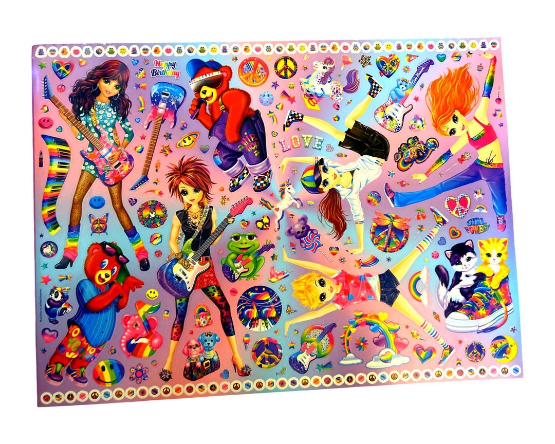 Lisa Frank 14x19 ONE Large Sheet of Stickers - Etsy