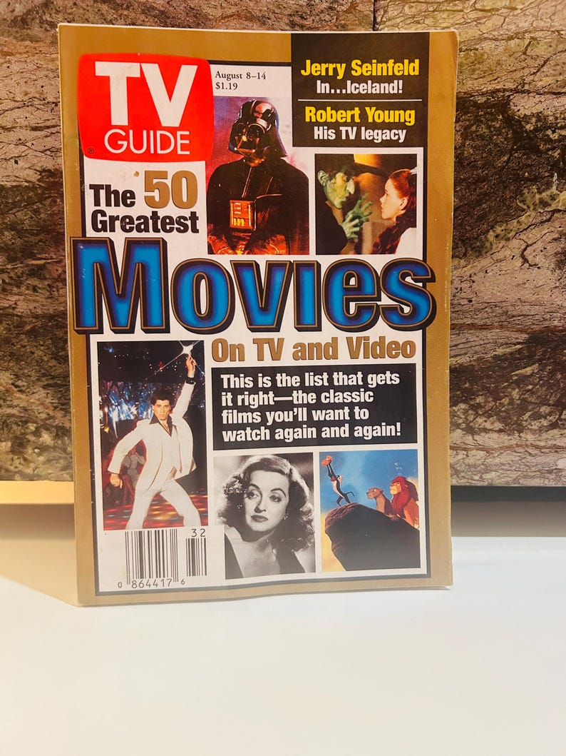 1998 TV Guide Greatest 50 Movies on TV and Video - Etsy