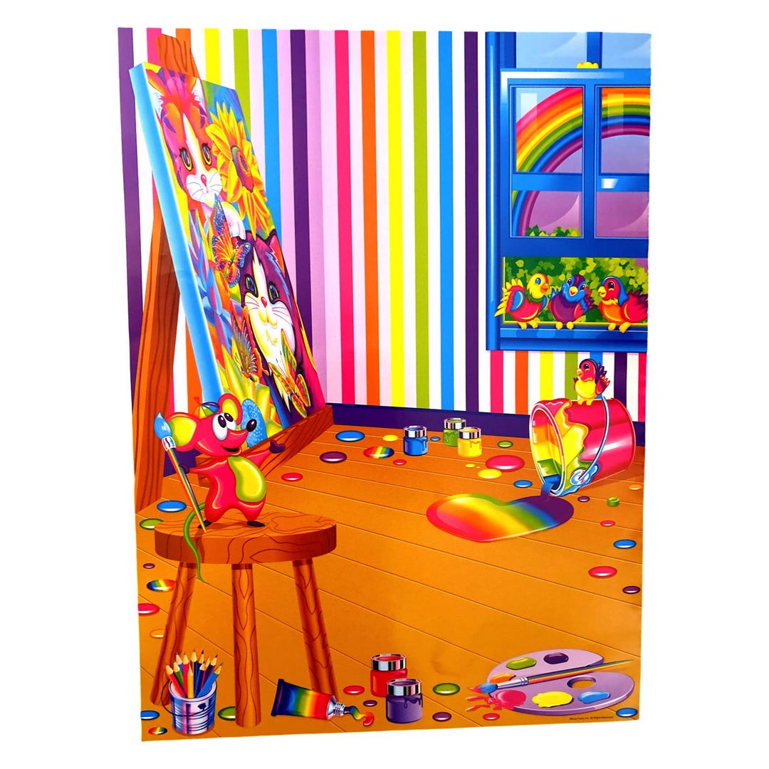 Lisa Frank Poster 14x19 Cats and Paint Glossy Backdrop Single Sheet - Etsy