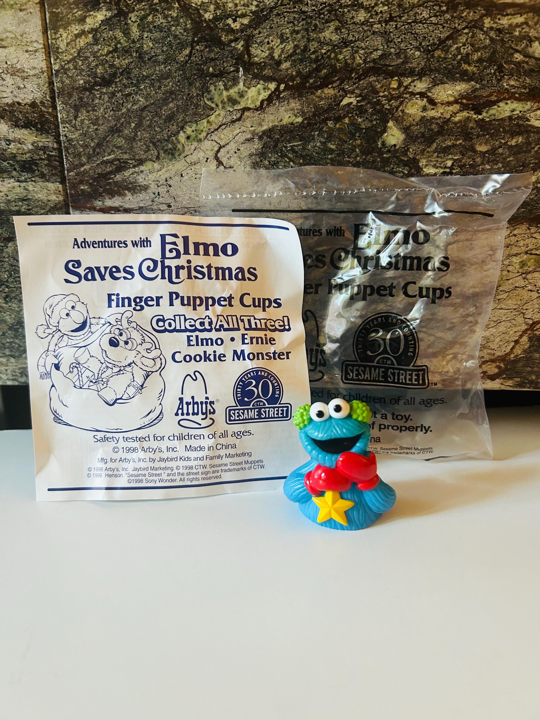 Sesame Street Cookie Monster Finger Puppet 1998 Arbys Toy - Etsy