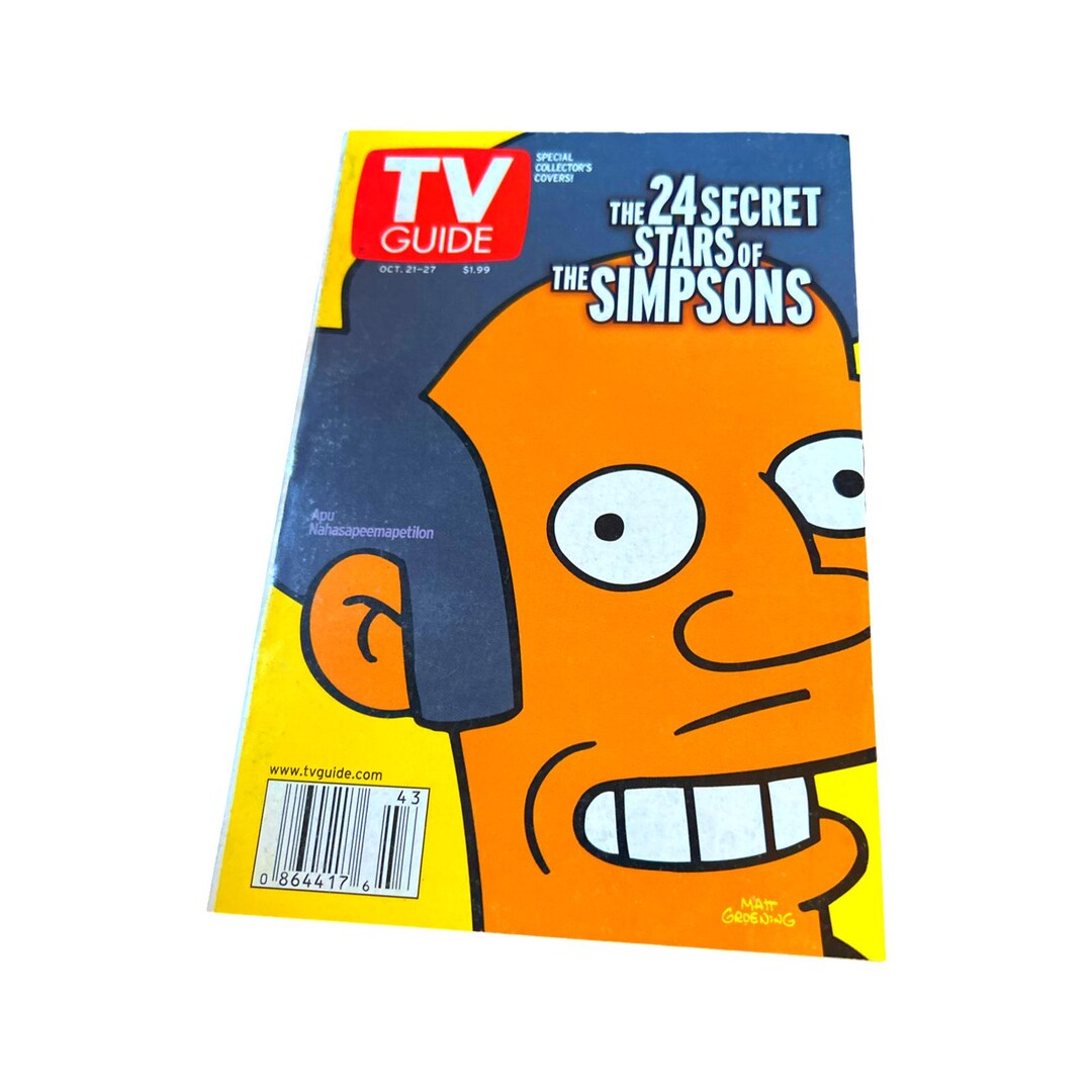 Apu the Simpsons Collector's Cover TV Guide (2000) - Etsy