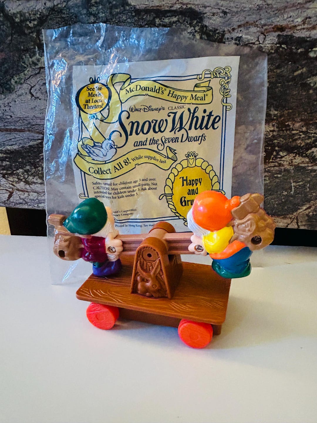 Happy and Grumpy Snow White Toy 1992 - Etsy