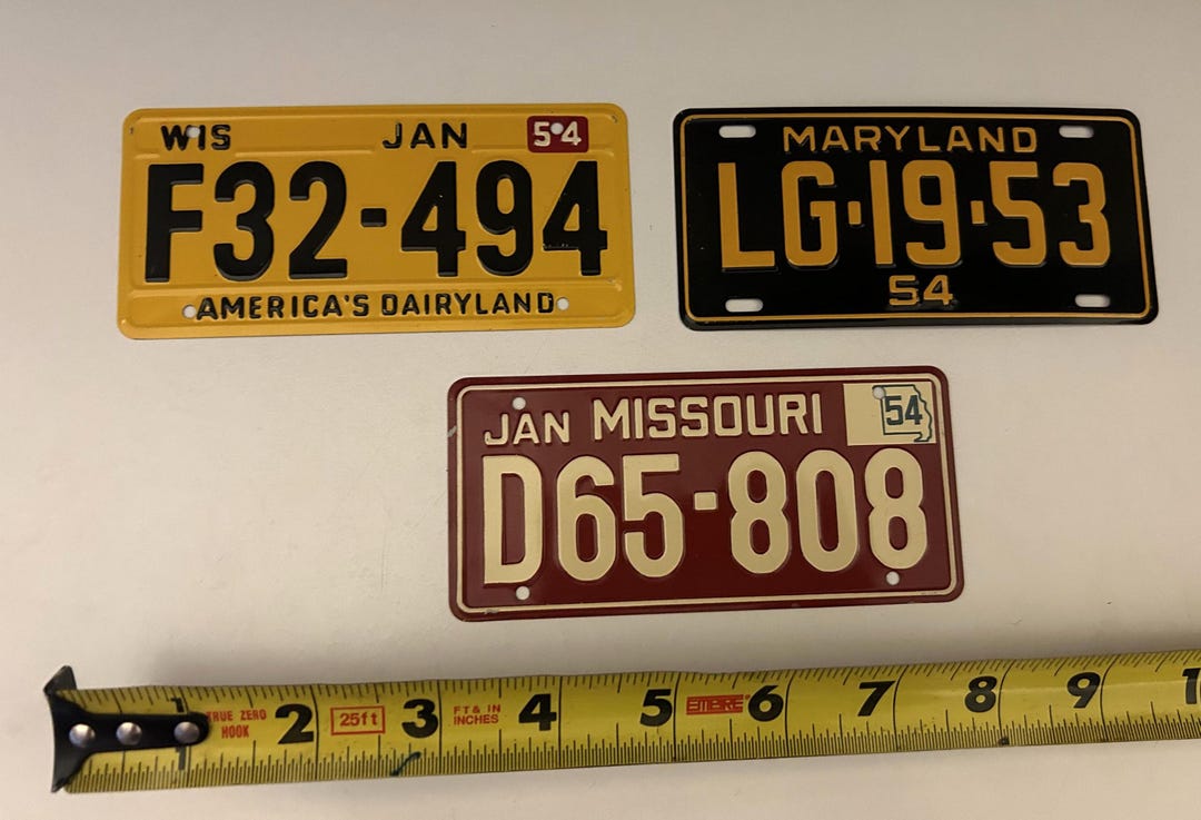 Mini Bike License Plate - 1954 Collection - Choose One General Mills ...