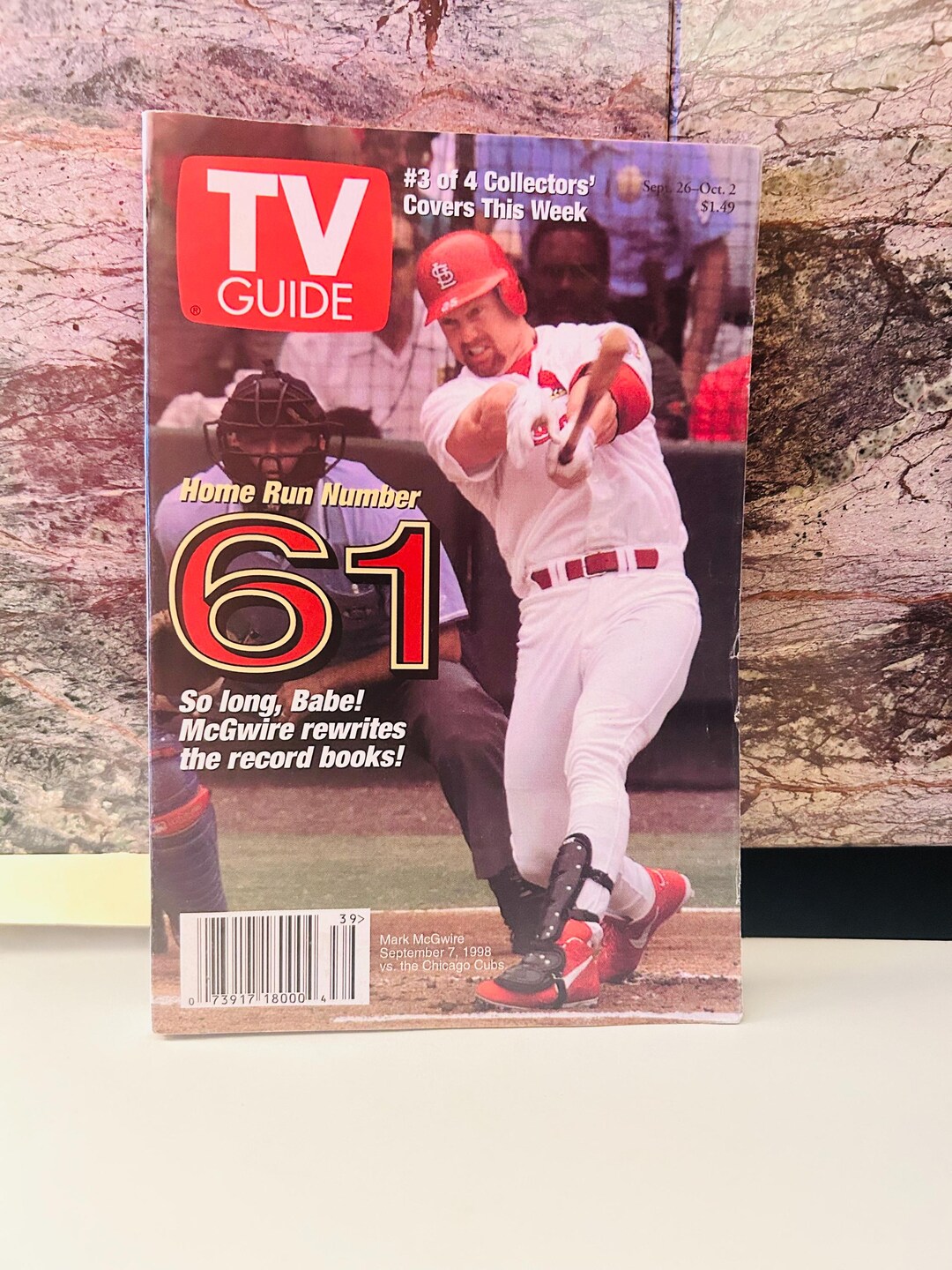 Mark Mcgwire 1998 TV Guide, Collectors Cover September 26th Edition - Etsy