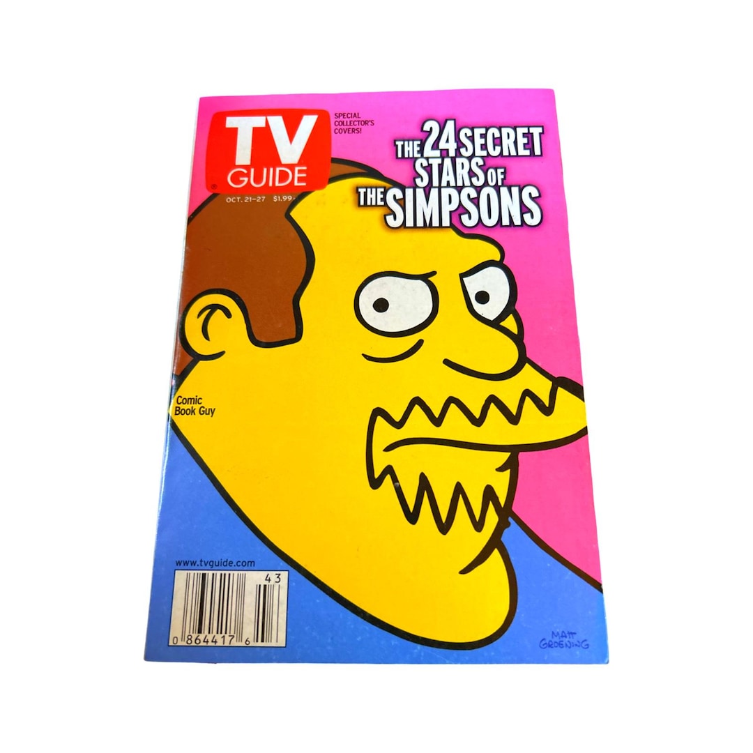 Comic Book Guy the Simpsons Collector's Cover TV Guide (2000) - Etsy