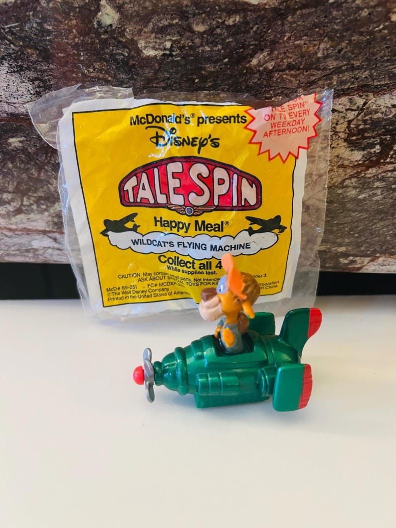 Talespin Happy Meal Toy Figure Wildcat's Flying Machine - Etsy