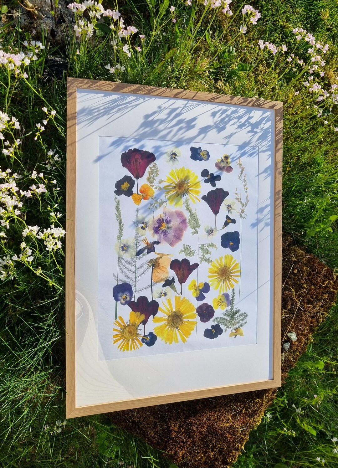 A3 Print of Picture Made From Pressed Flowers. Print Oshibana Art ...