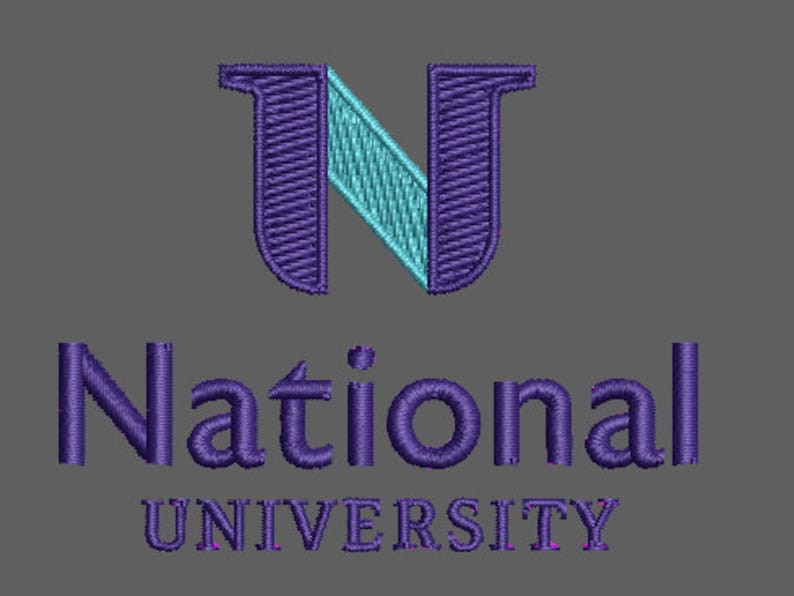 National University Logo Embroidery Pattern/design, National University ...