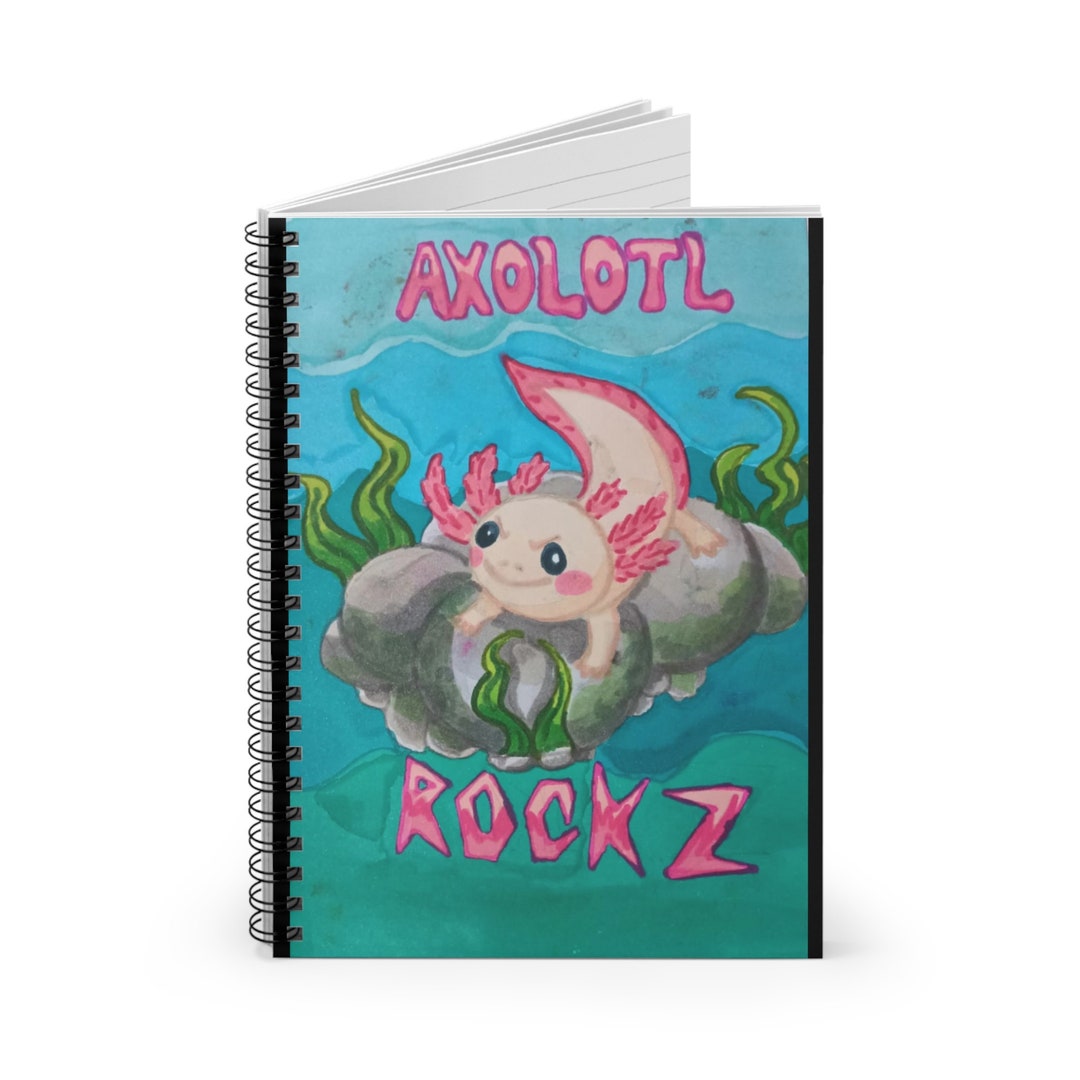 Cute Mexican Axolotl mexican Axolotl SPIRAL NOTEBOOK - Etsy